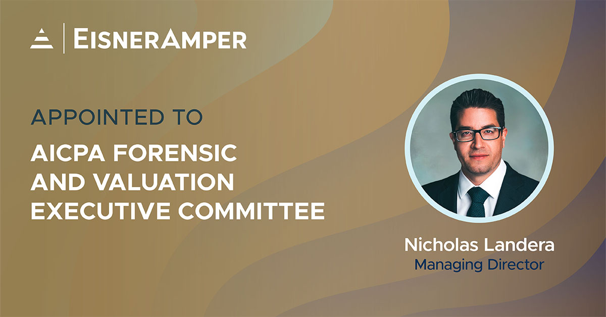 Nicholas Landera | AICPA Forensic and Valuation Executive Committee