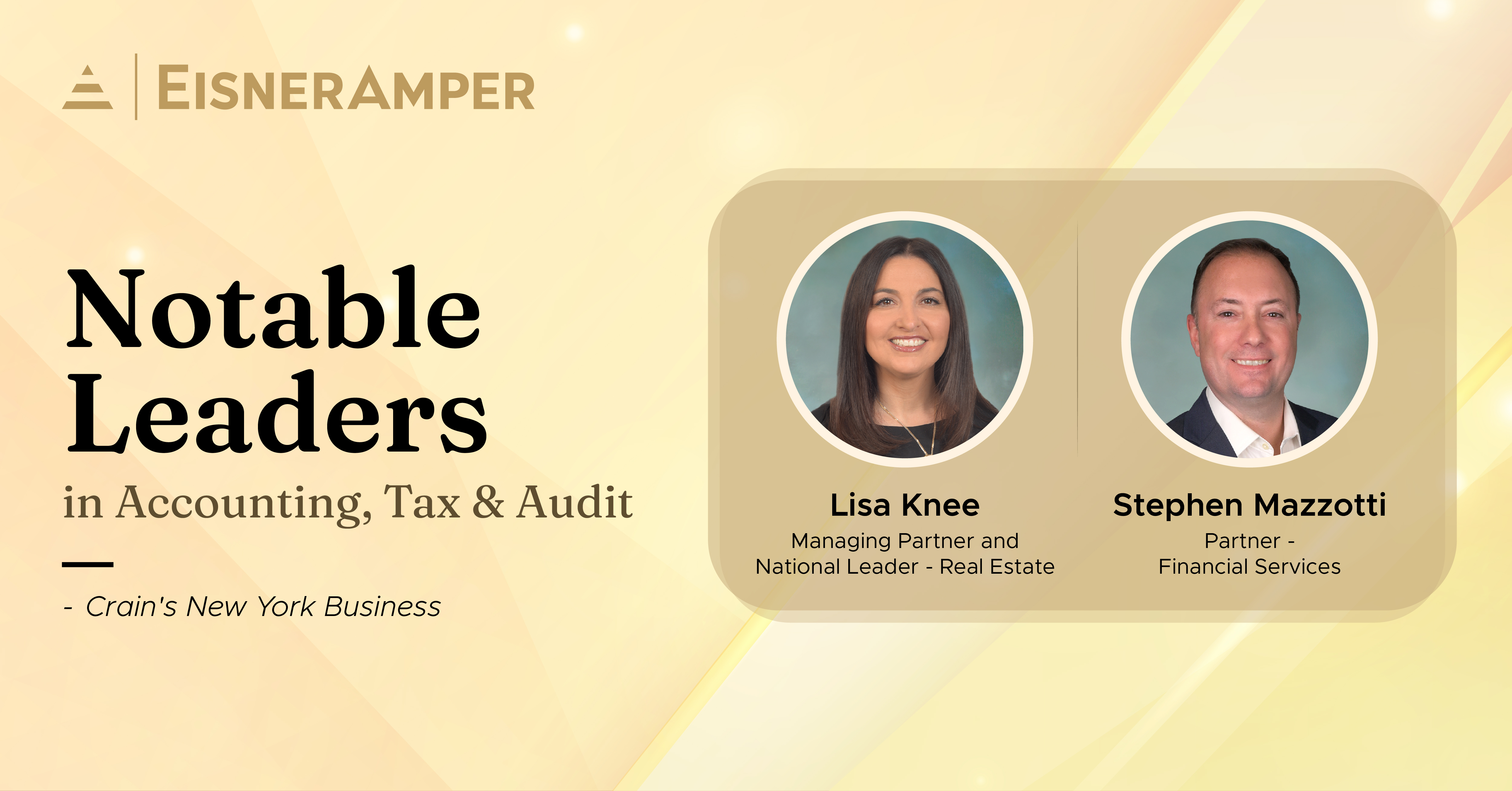 Notable Leaders in Accounting, Tax & Audit | Crain’s New York Business
