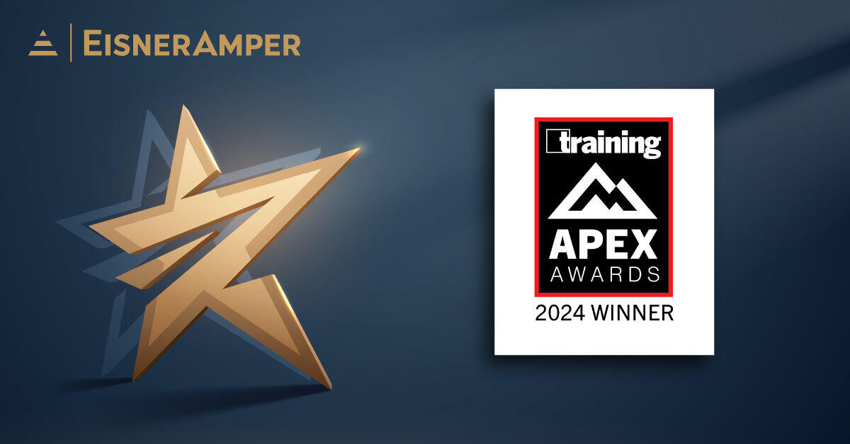 2024 Training APEX Award | EisnerAmper