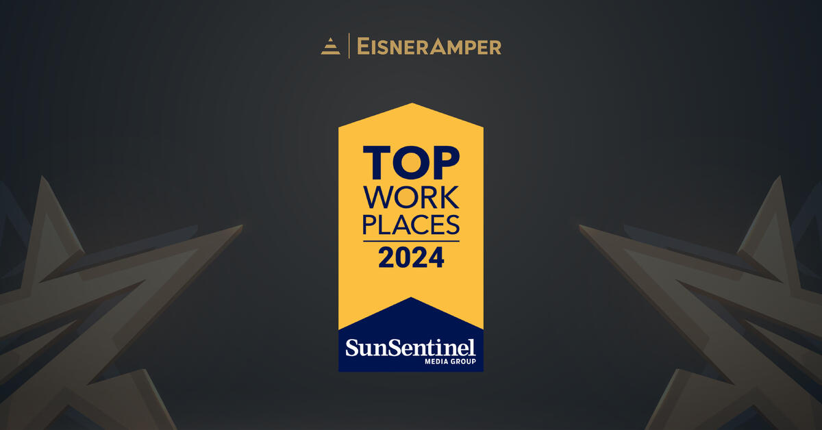 EisnerAmper Top Workplace 2024 in South Florida | Sun Sentinel